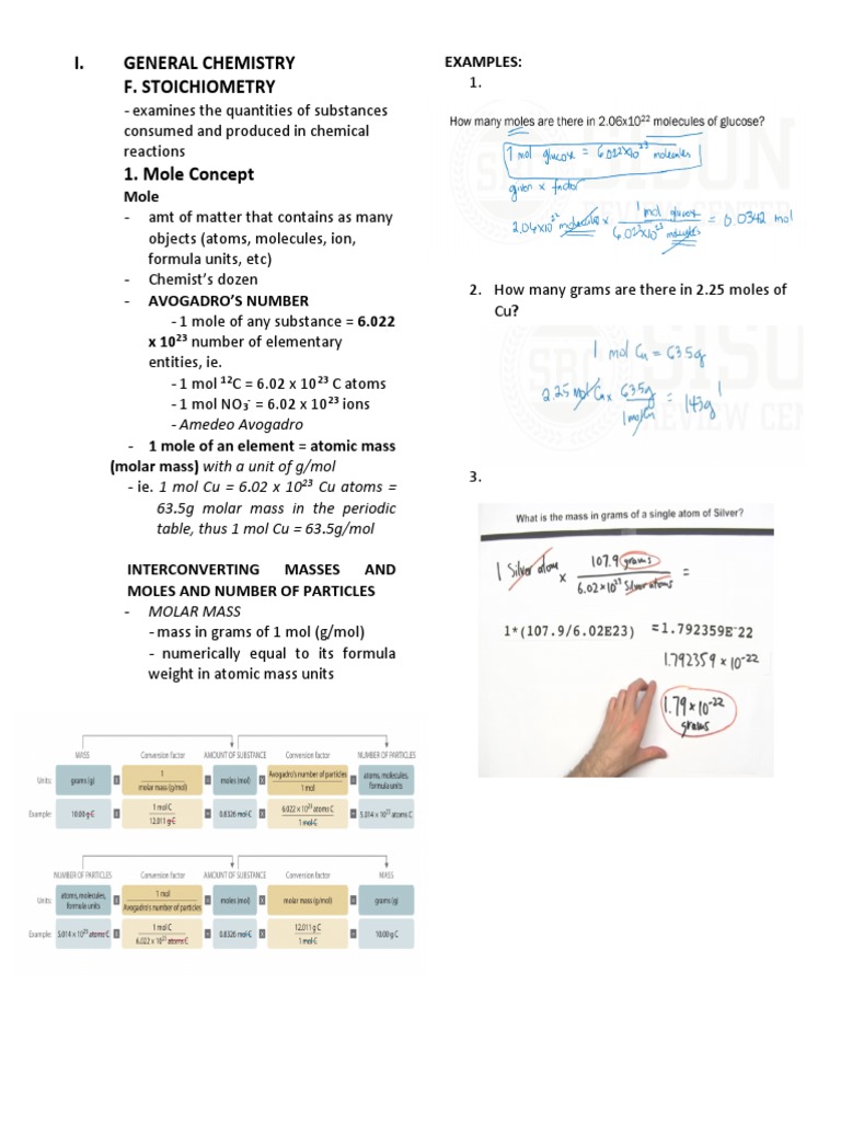 Chemical Technician Exam Review: General Chem - Stoichiometry | PDF ...