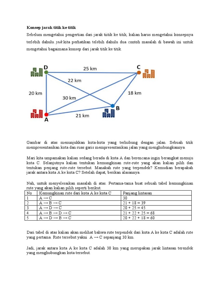 Jarak Titik ke Titik | PDF