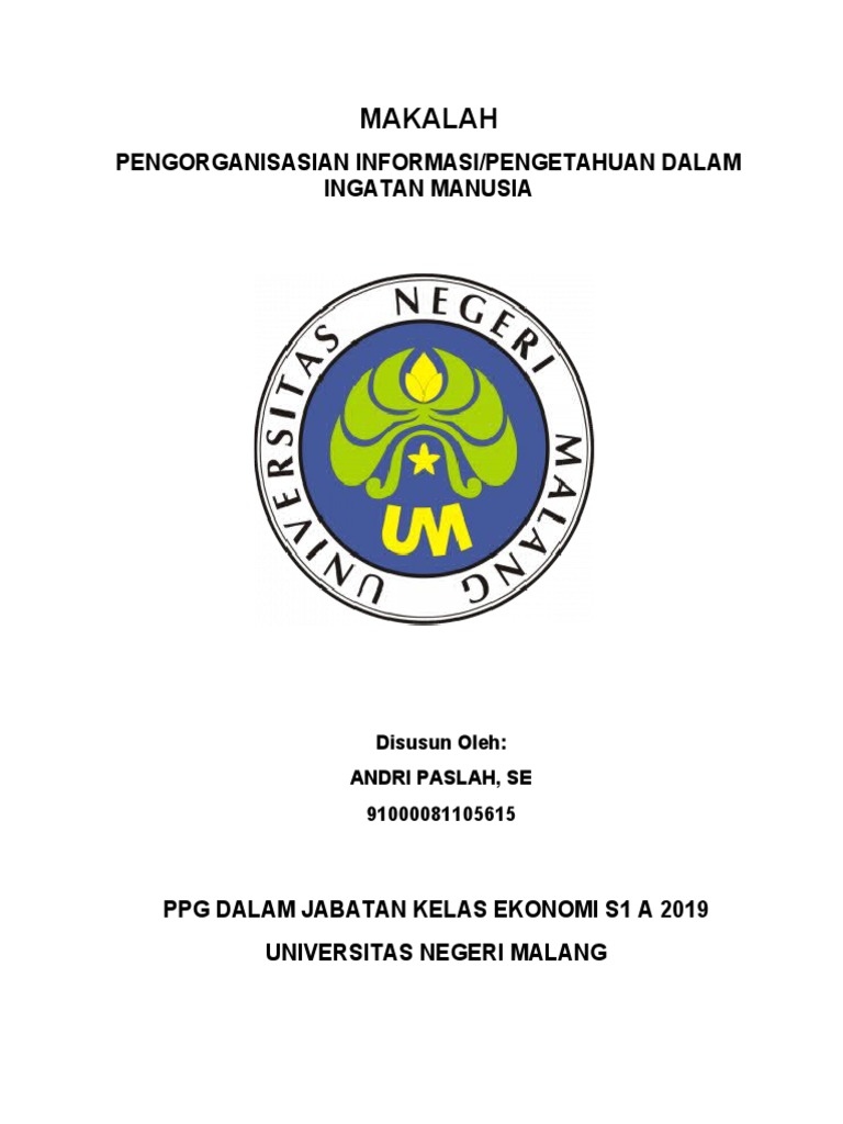 Pengorganisasian Informasi dalam Ingatan | PDF