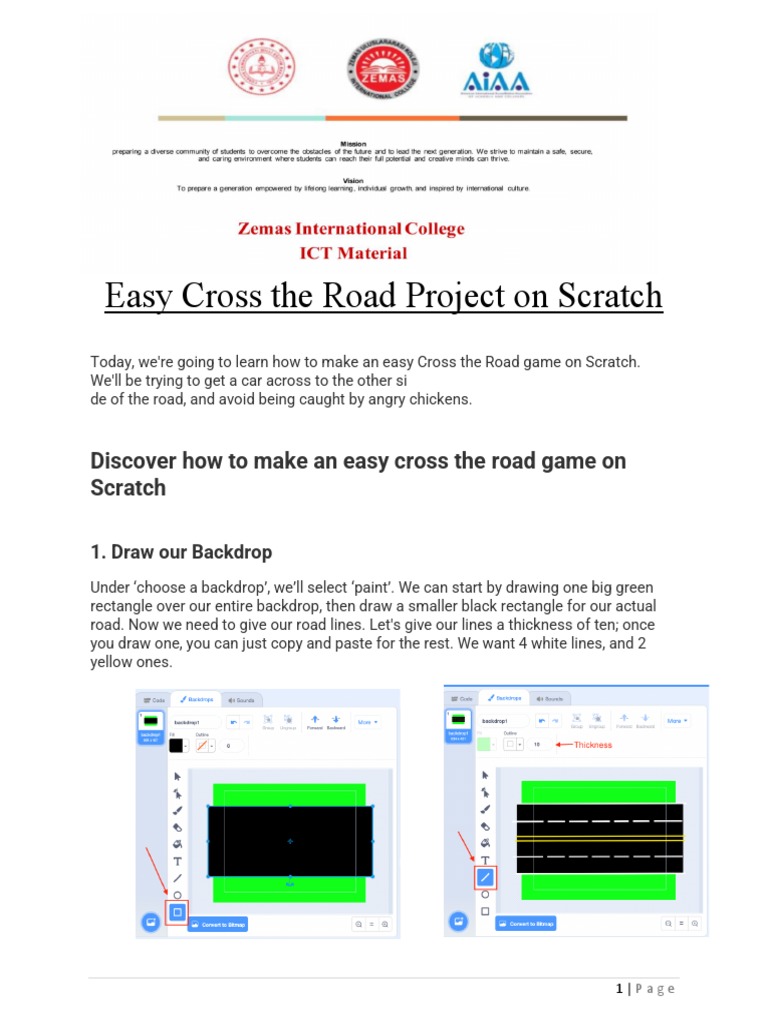 Booklet - Cross - Road - Project Scratch G4-G6 | PDF | Chicken