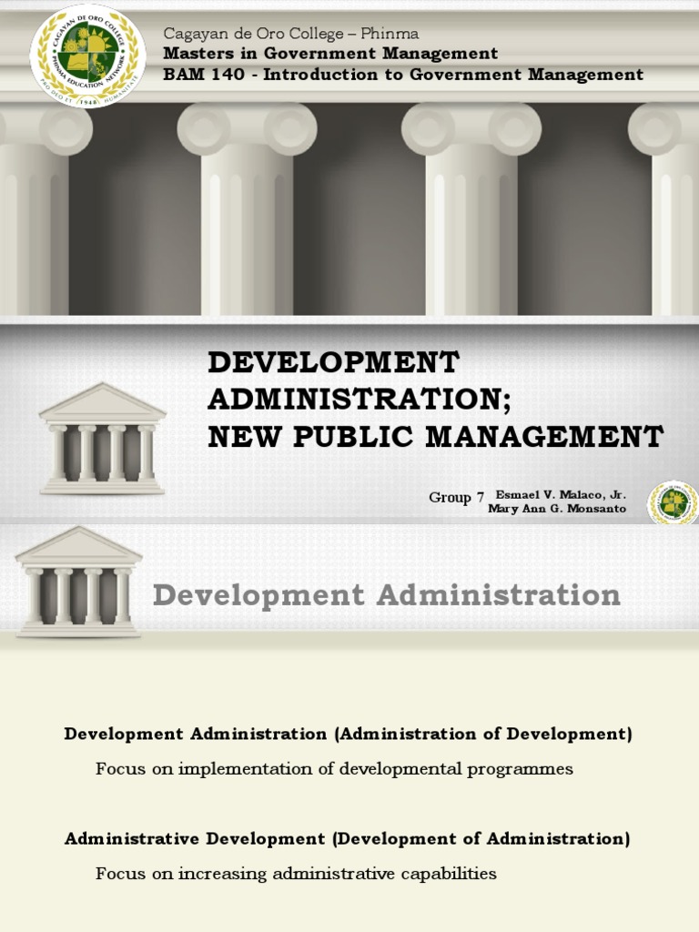 Development Administration New Public Management | PDF ...
