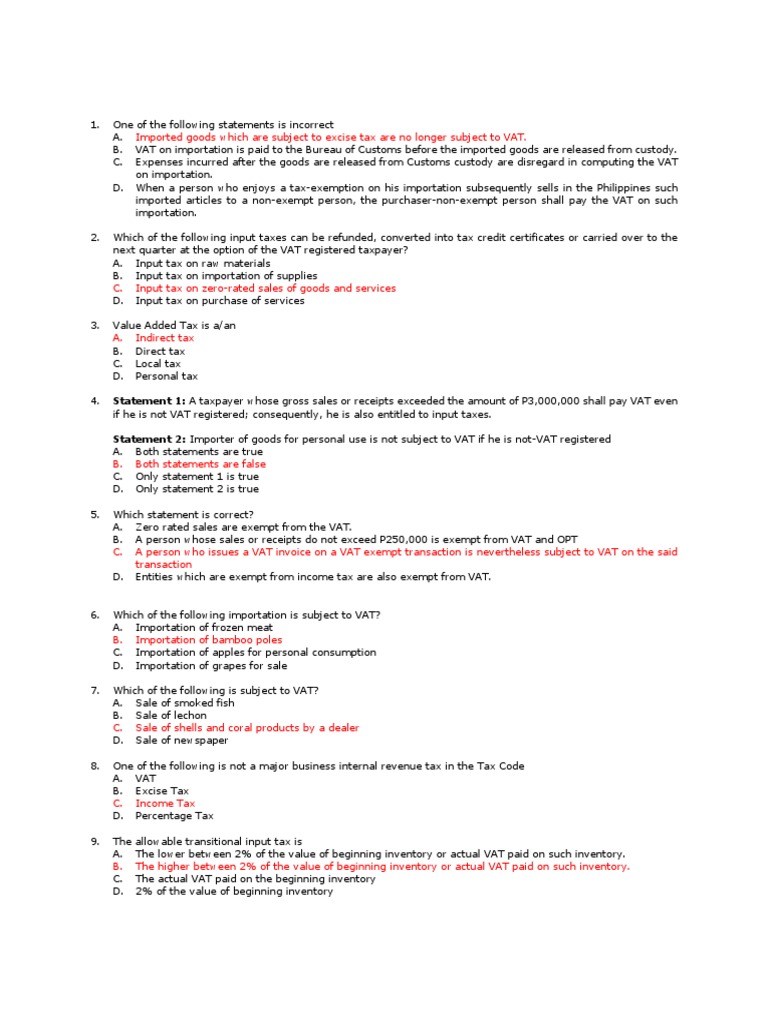 Quizzer - PREFINAL | PDF | Value Added Tax | Taxes