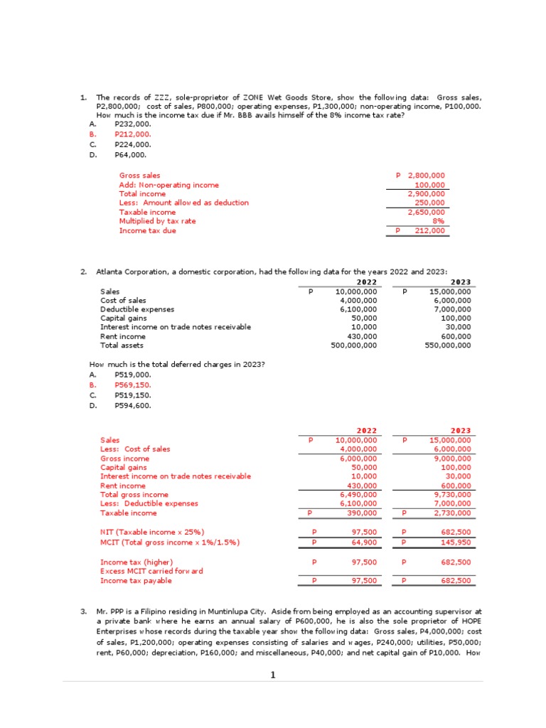 Tax Problems | PDF | Value Added Tax | Taxes