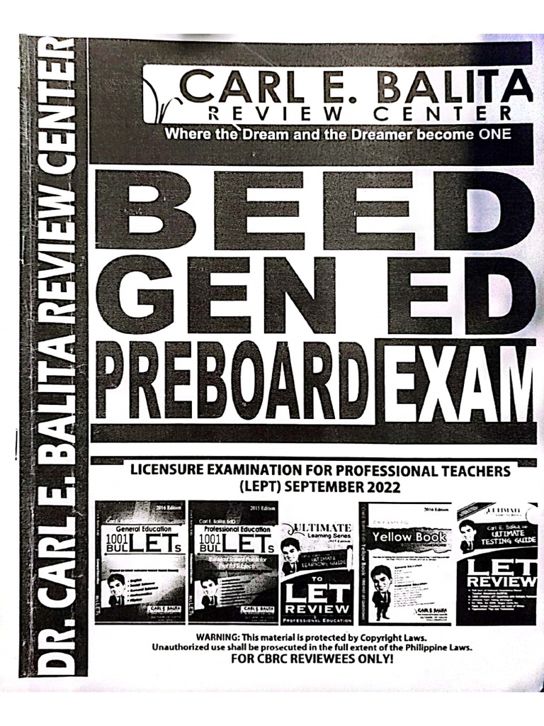Beed Gened Preboard | PDF