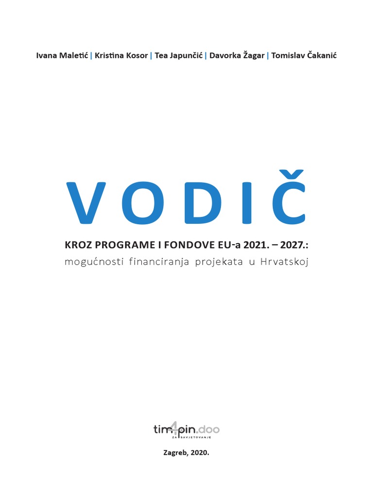 Vodi - Kroz Fondove I Programe EU A 2021. 2027. - Sadr Aj | PDF