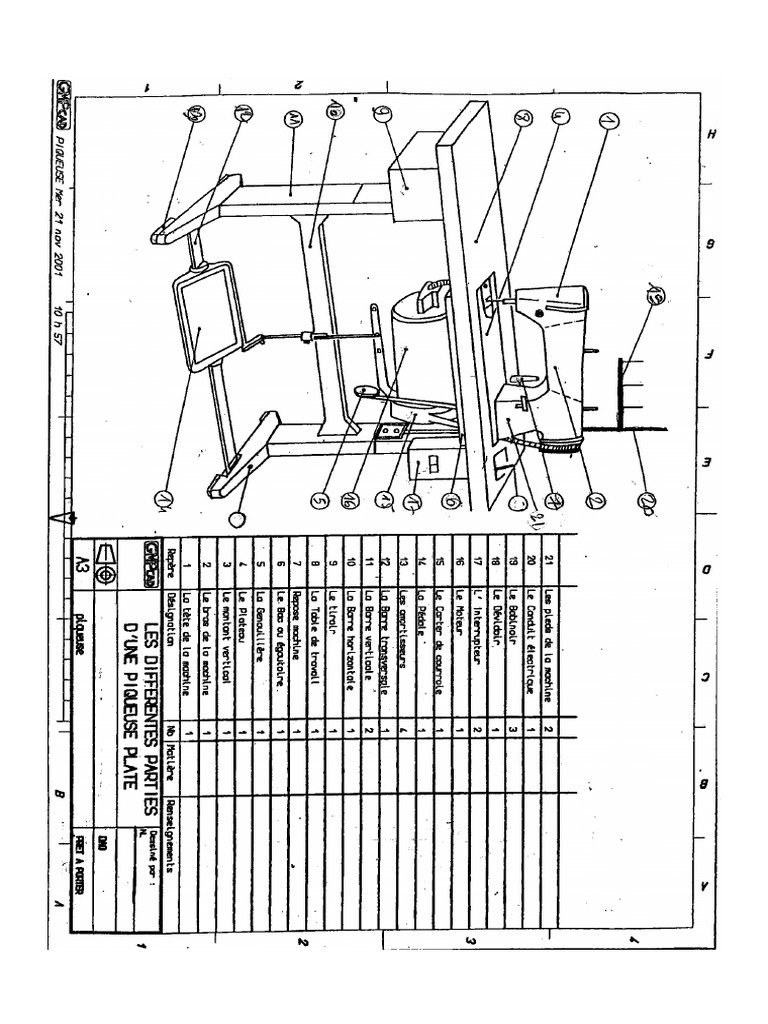 Schema Piqueuse Plate | PDF