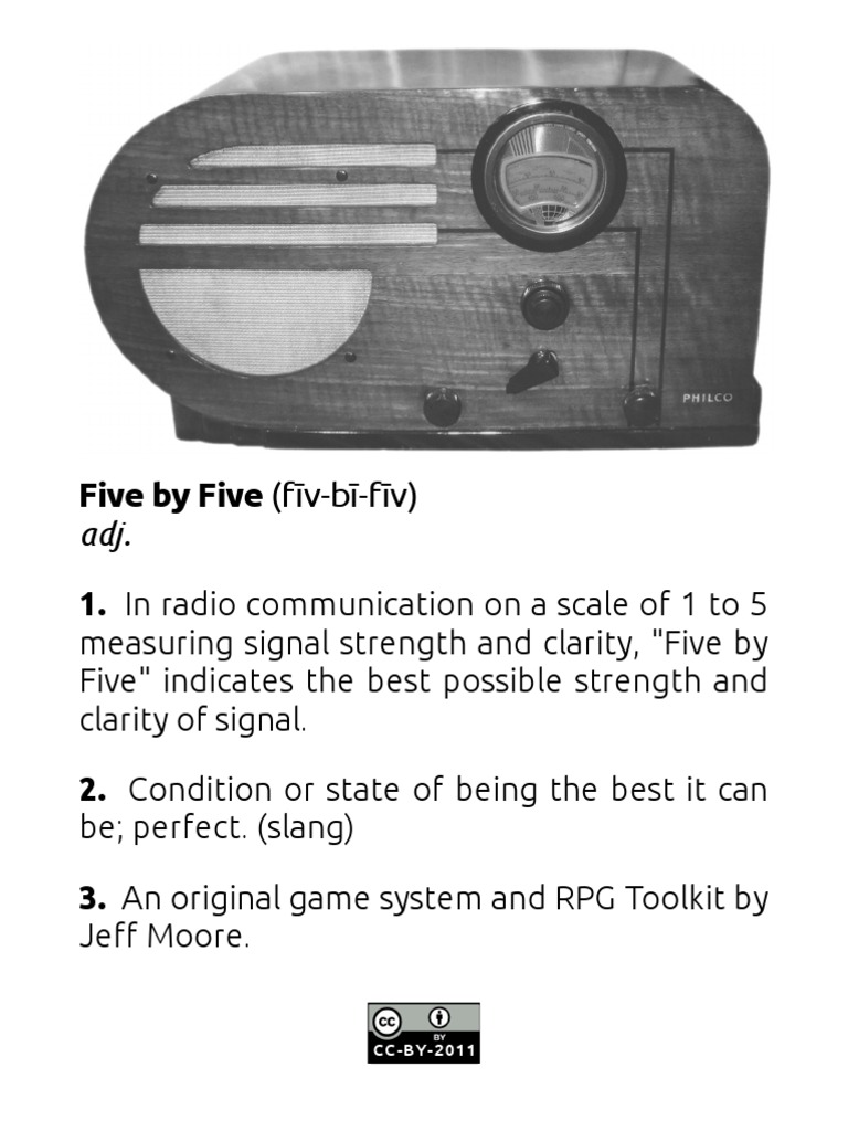 Five by Five 2.5 | PDF | Role Playing Games | Gaming