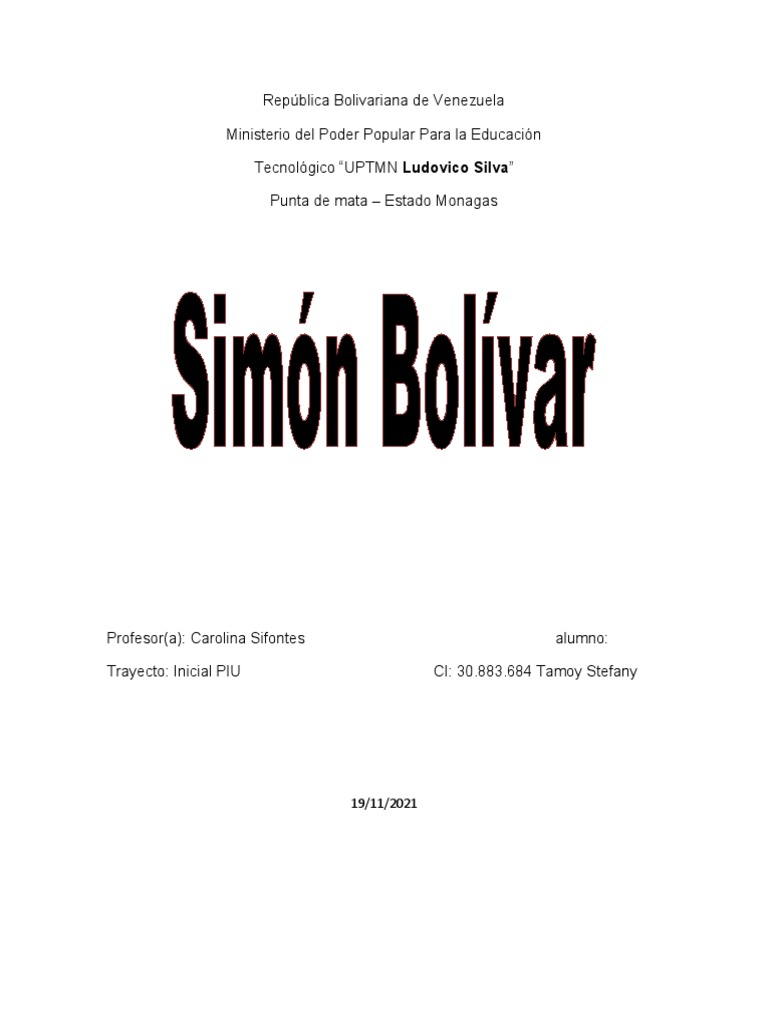 Simon Bolivar | PDF