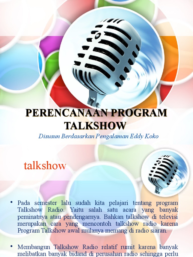 Perencanaan Program Talkshow | PDF