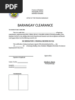 Barangay Business Clearance | PDF