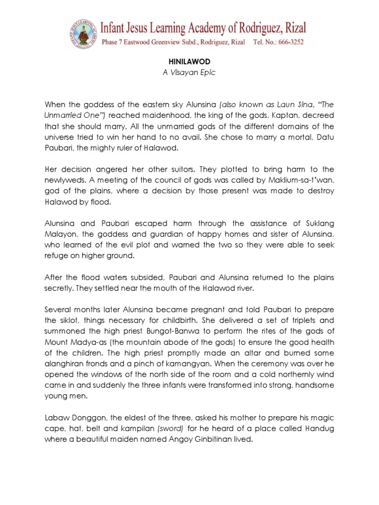 Hinilawod A Visayan Epic | PDF | Folklore