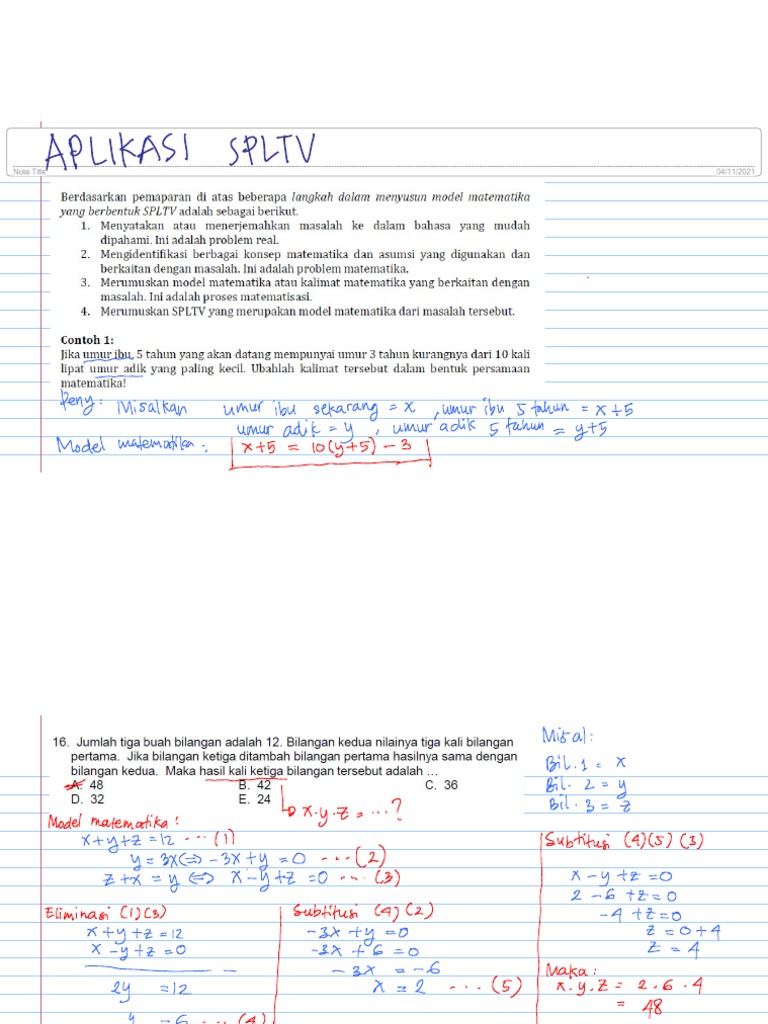 Aplikasi SPLTV | PDF