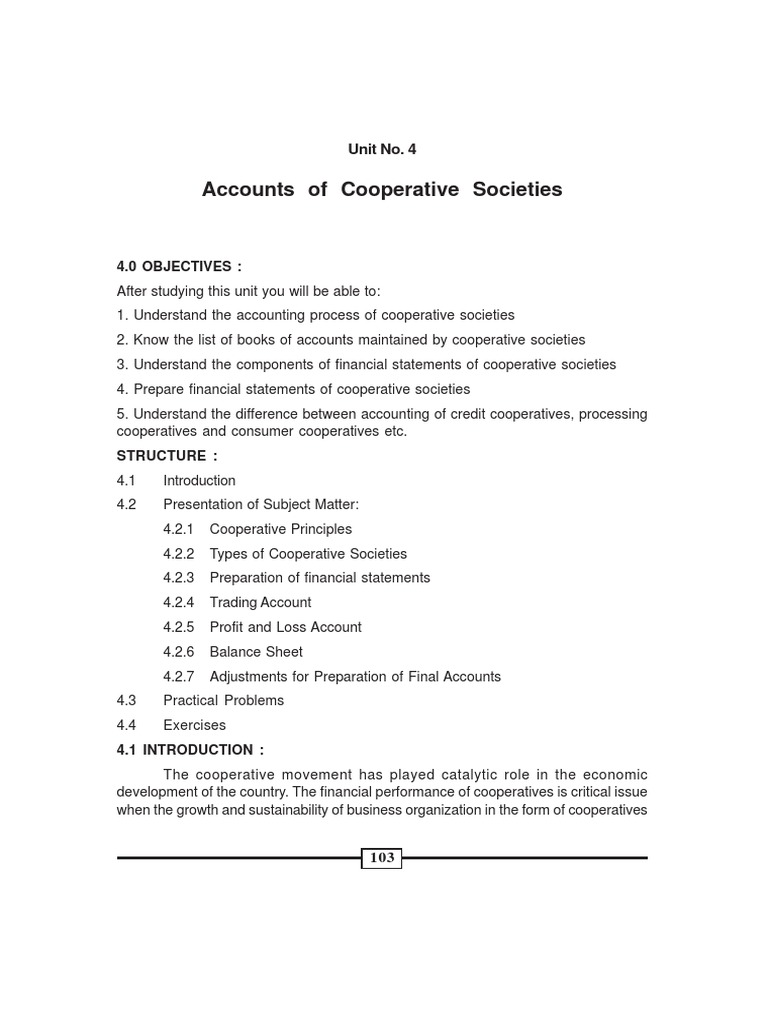 Cooperative Society Accounting Guide | PDF | Debits And Credits ...