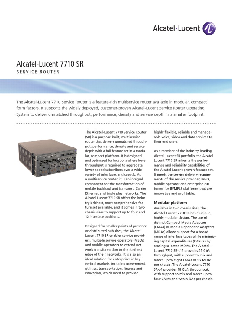 ALU 7710 SR - DataSheet | PDF | I Pv6 | Networking