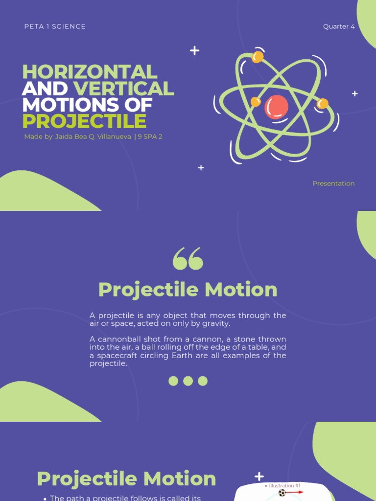 Horizontal and Vertical Motions of Projectile | PDF | Projectiles | Physical Phenomena
