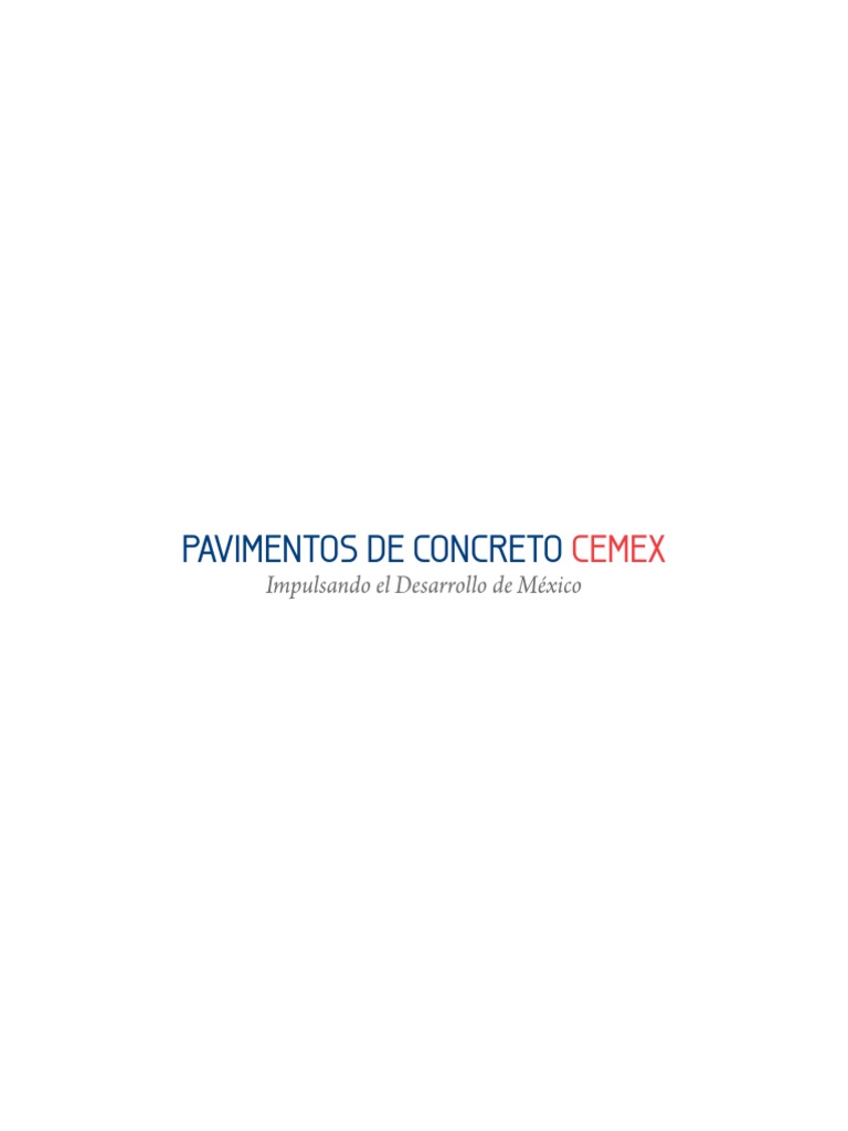 PAVIMENTOS DE CONCRETO CEMEX Impulsando | PDF | Hormigón | America latina