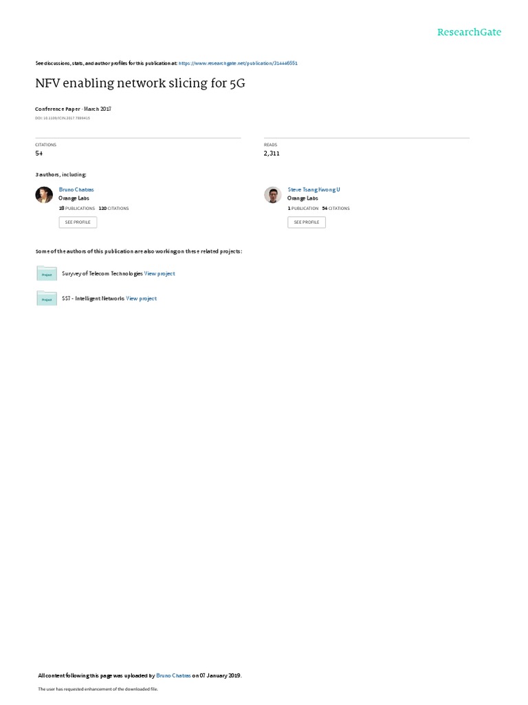 NFVenabling5GNetworkSlicing ICINsubmit | PDF | Computer Network | Computing