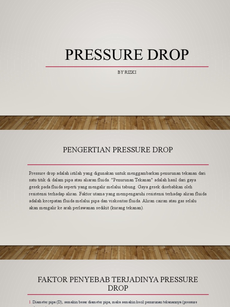 Pengertian dan Faktor Pressure Drop | PDF