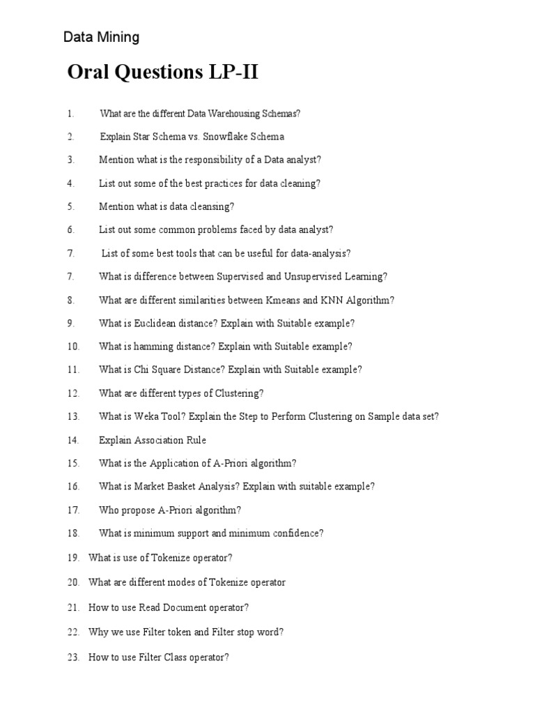 LP-II Oral Questions | PDF | Data Analysis | Information Technology ...