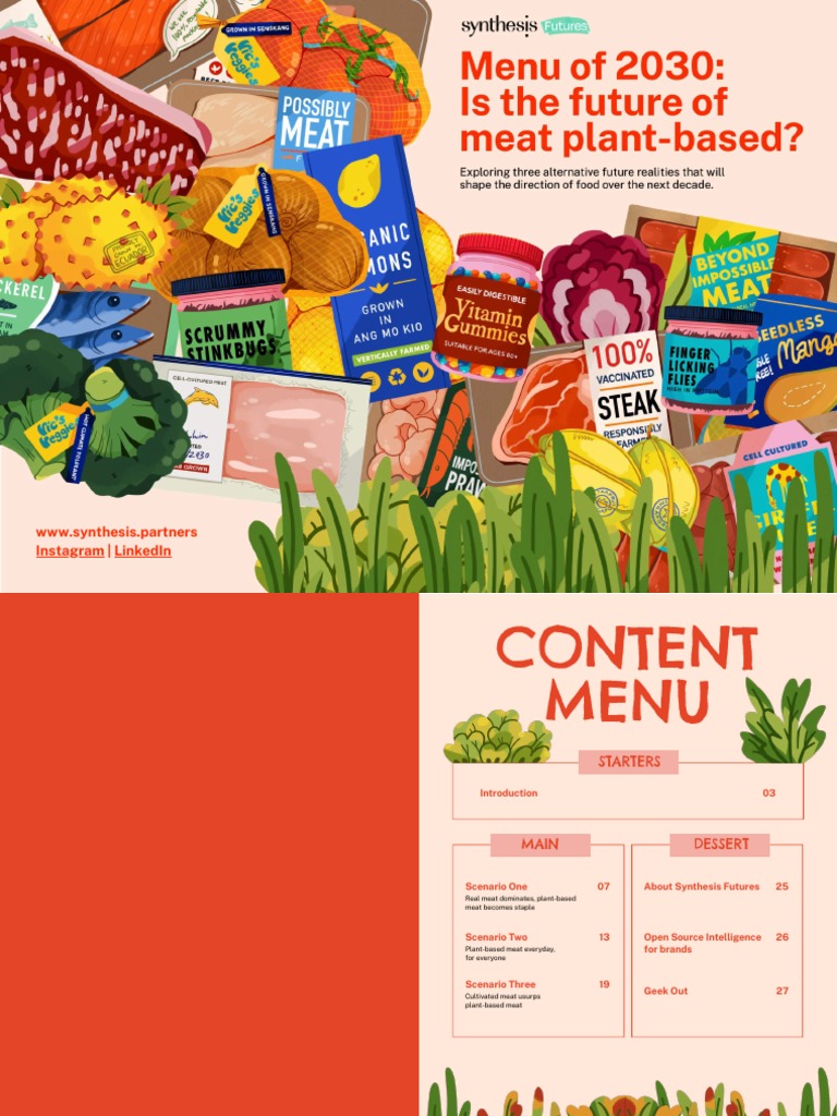 Synthesis Futures - Menu of 2030 Report | PDF | Meat | Foods