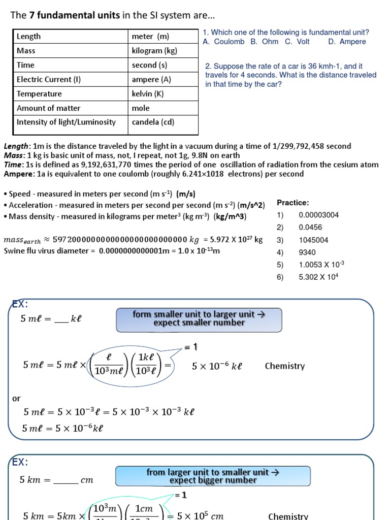 Understanding SI Units and Conversions | PDF | Kilogram | Significant ...