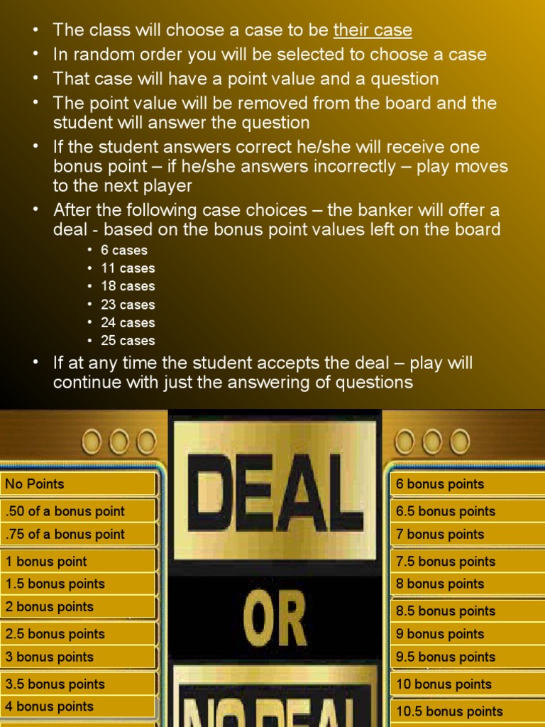 Deal or No Deal | PDF | Game Shows | Entertainment
