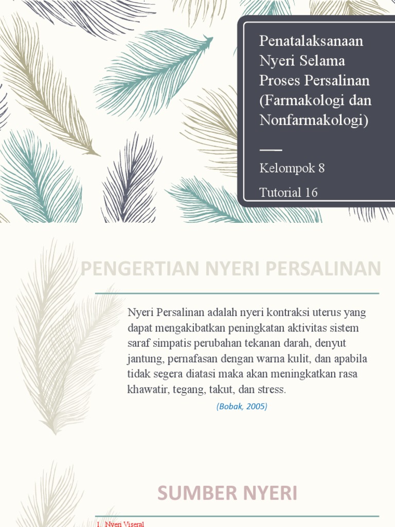 TIK 3 Penatalaksaan Nyeri Selama Proses Persalinan | PDF