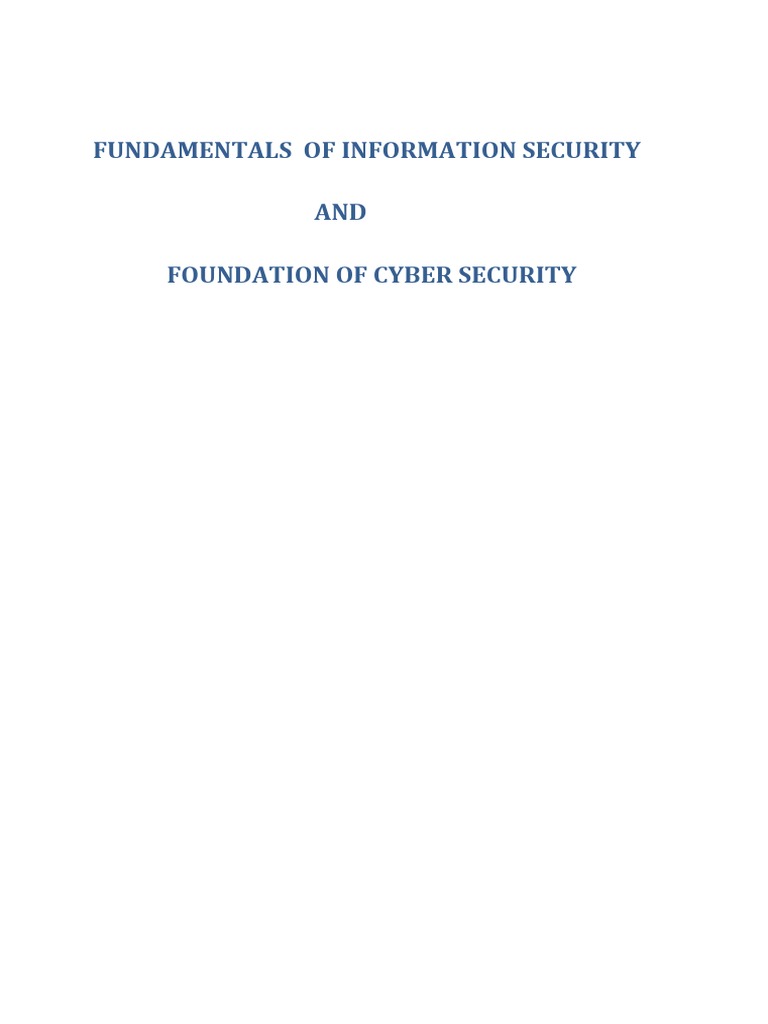 Fundamentals of IT and Cyber Security | PDF | Security | Computer Security