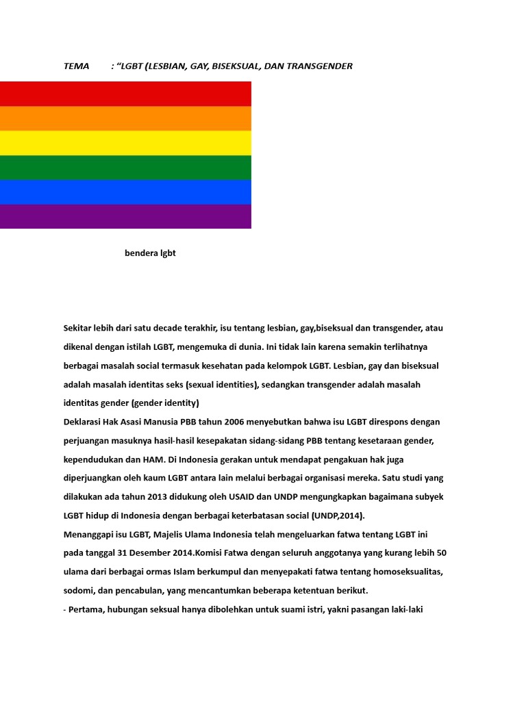 Laporan Tentang LGBT | PDF | Ilmu Sosial