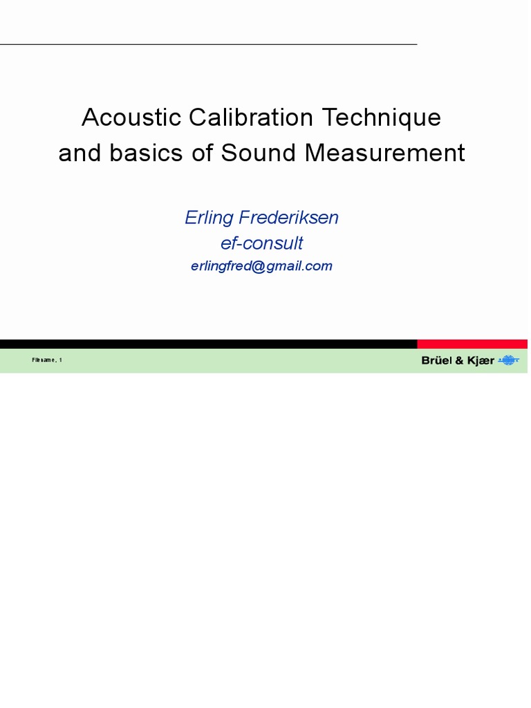 Acoustic Calibration Techniques Overview | PDF | Microphone | Capacitor