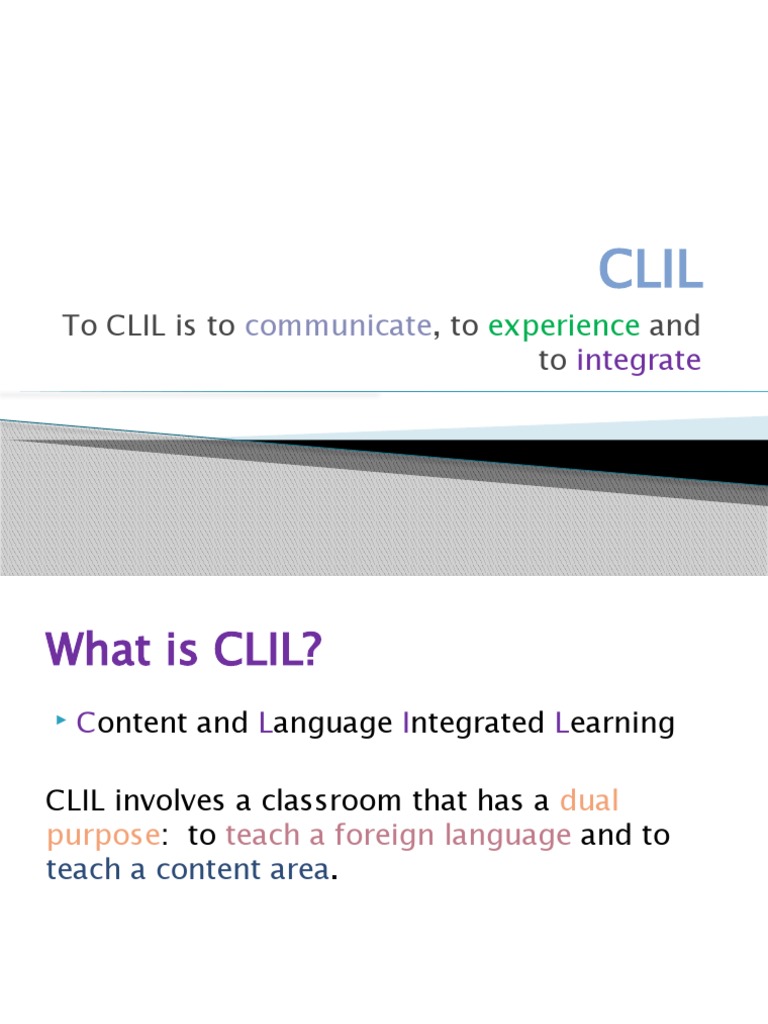 CLIL Presentation For TESOL B | PDF | Mixture | Teaching Method