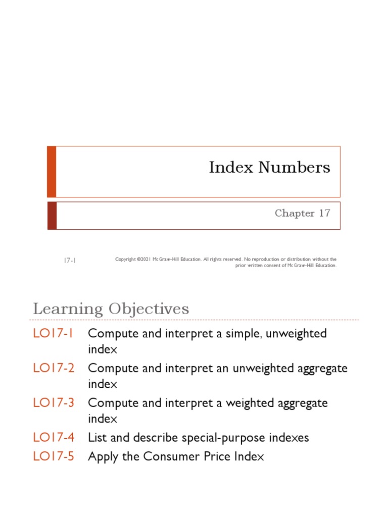 Index Numbers Chapter 17 | Download Free PDF | Price Indices | Index ...