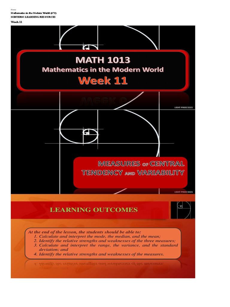 MMW Midterms | PDF | Teaching Methods & Materials | Science & Mathematics