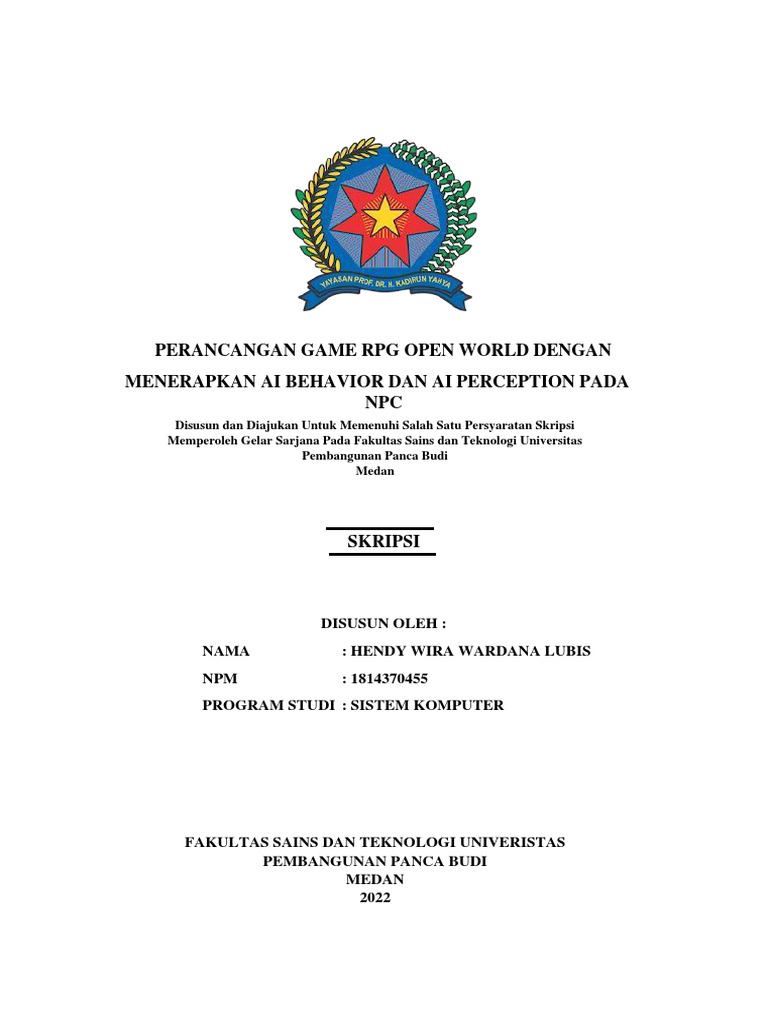 Desain Game RPG Open World dengan AI NPC | PDF | Komputer | Teknologi ...