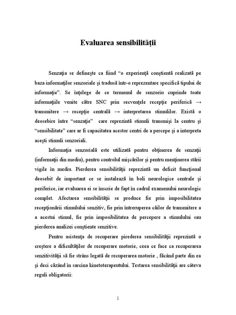 Evaluarea Sensibilitatii | PDF