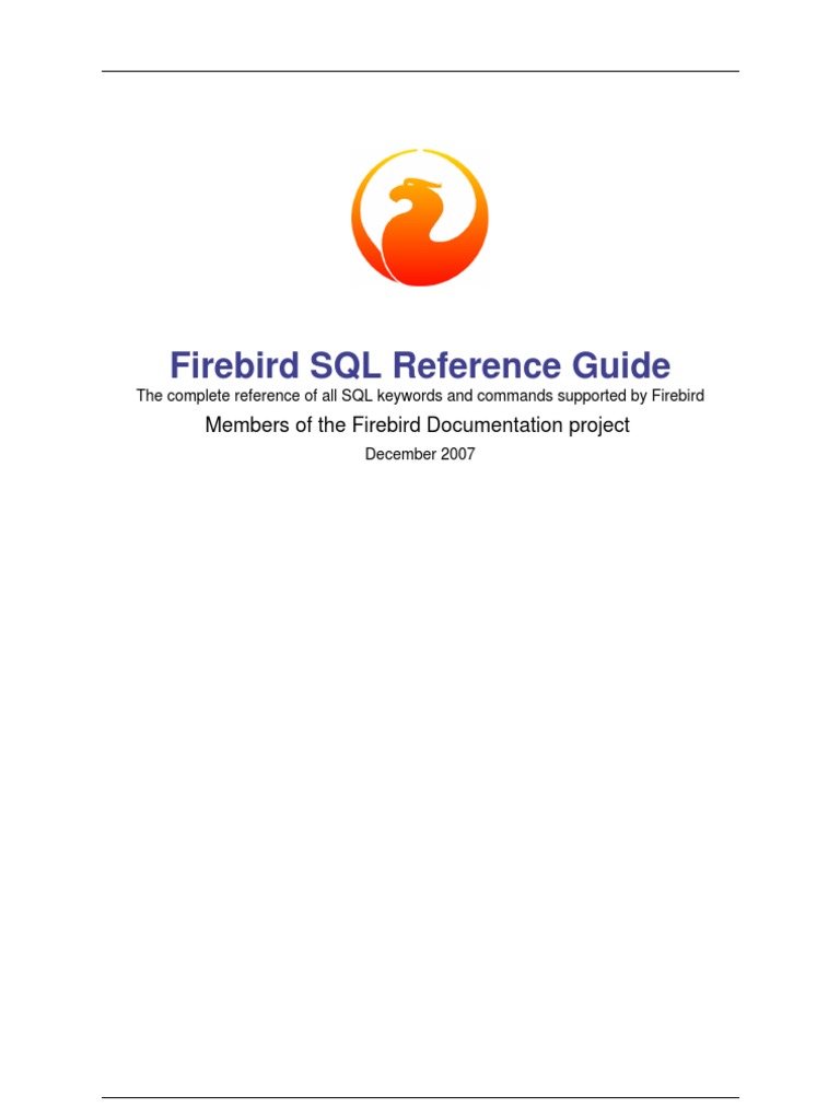 Fire Bird SQL | Sql | Relational Database