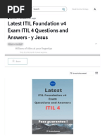Itil 4 Foundation Cheat Sheet | PDF | Risk | It Service Management