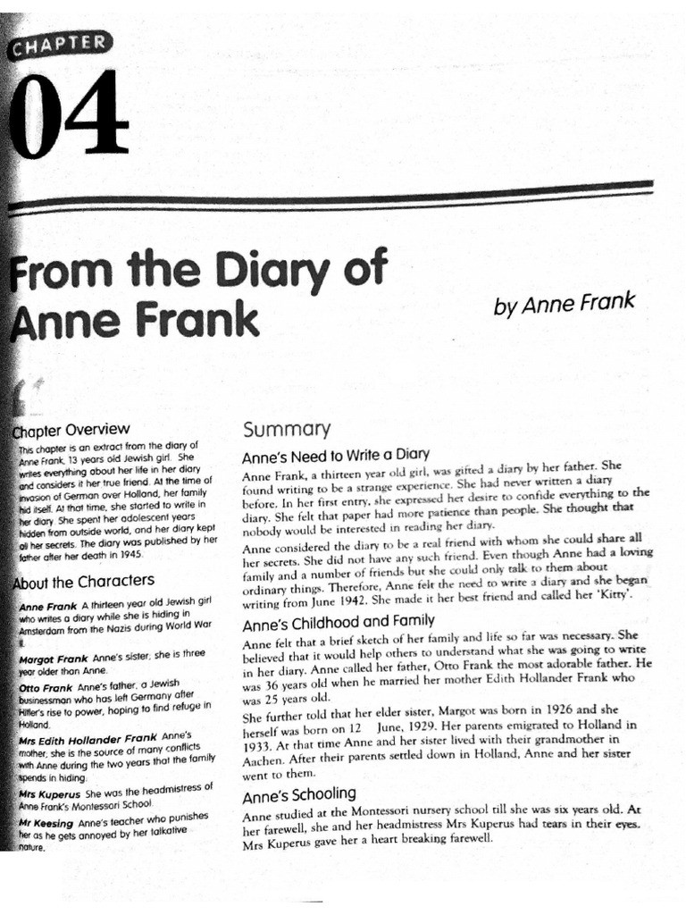 4. From The Diary of Anne Frank | PDF