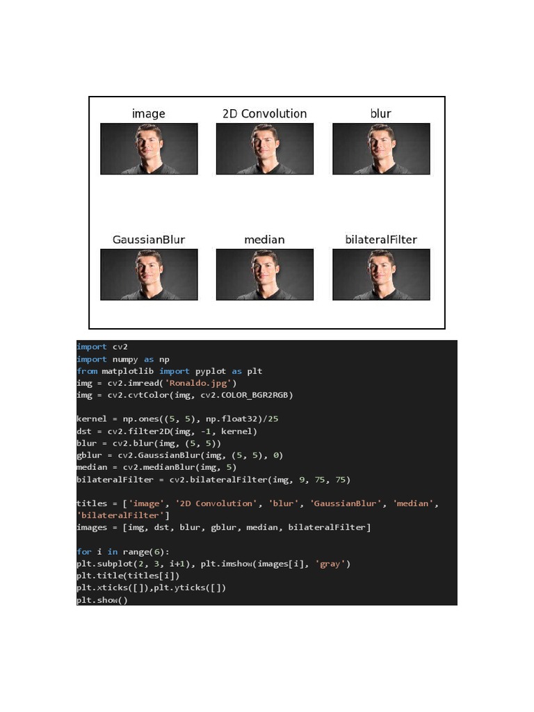Image Blurring Techniques in CV2 | PDF | Computers
