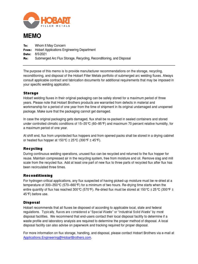 Flux Storage Handling-1 | PDF | Waste Management | Welding Flux Storage Handling-1 | PDF | Waste Management | Welding