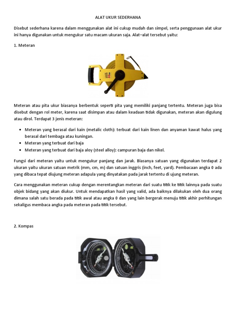 Jenis-Jenis Alat Ukur | PDF