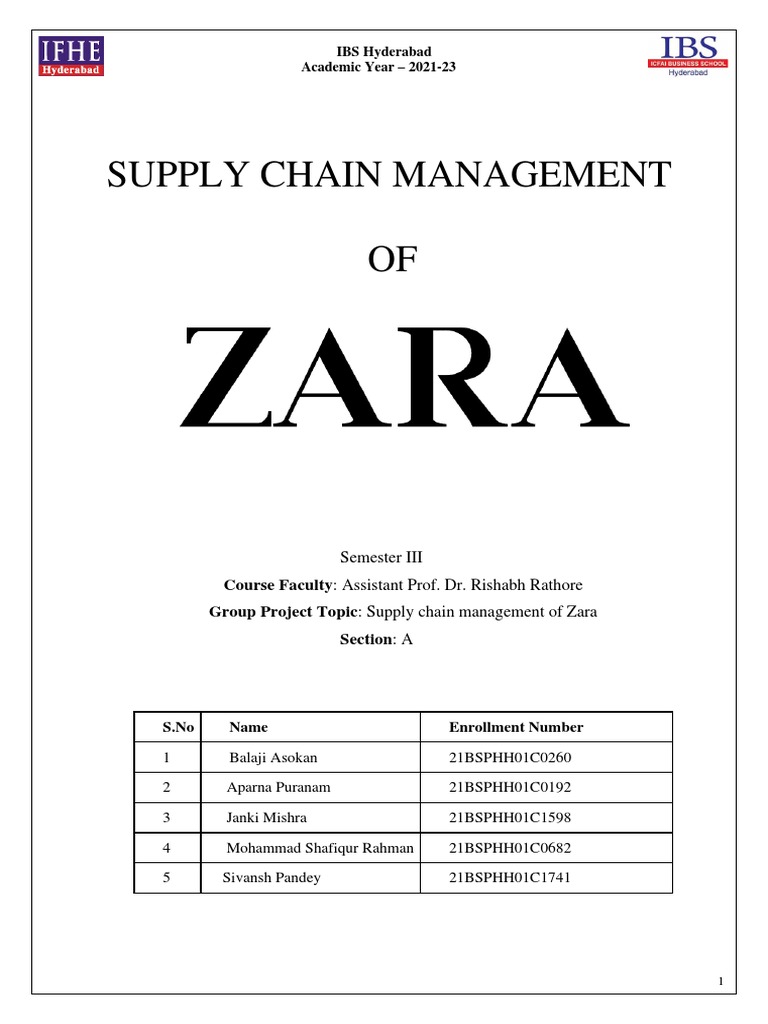 Zara's Supply Chain Management Overview | PDF | Inventory | Logistics