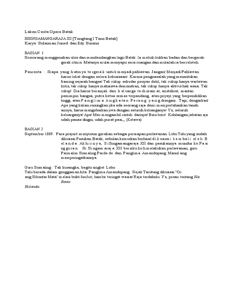 Sejarah Dialog Perang Batak | PDF