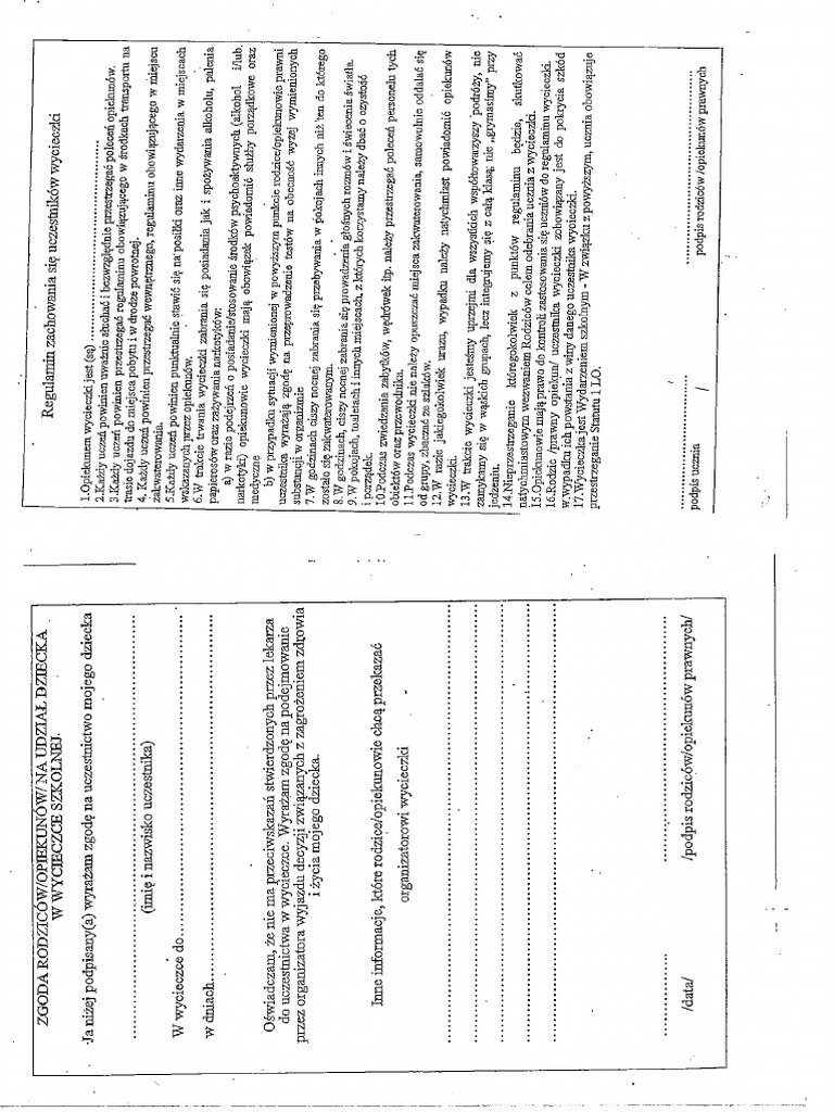 Formularz Zgody | PDF