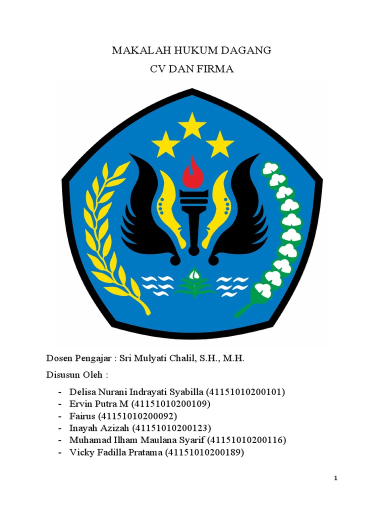 Makalah Hukum Dagang CV Dan Firma | PDF