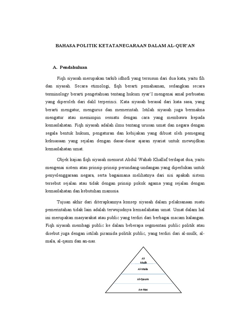 Bahasa Politik Ketatanegaraan Dalam Al Quran | PDF | Politik