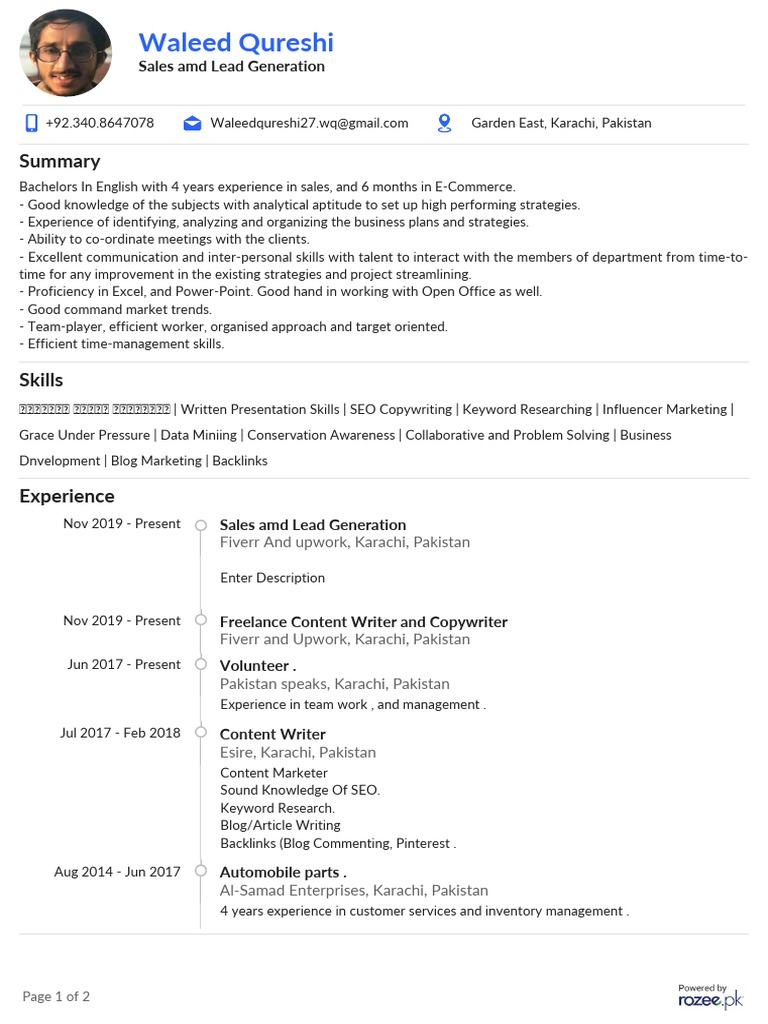 Waleed Qureshi | PDF | Search Engine Optimization | Marketing