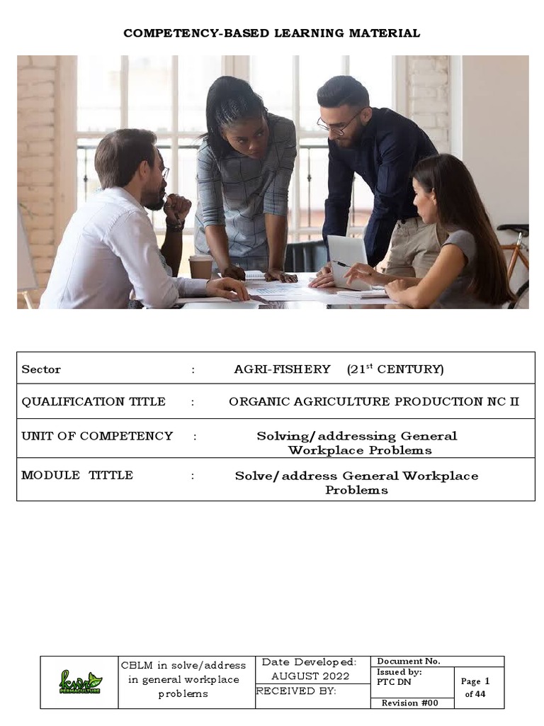 Basic 3 Solve or Address General Workplace Problems - Pdf-For-Furnish ...