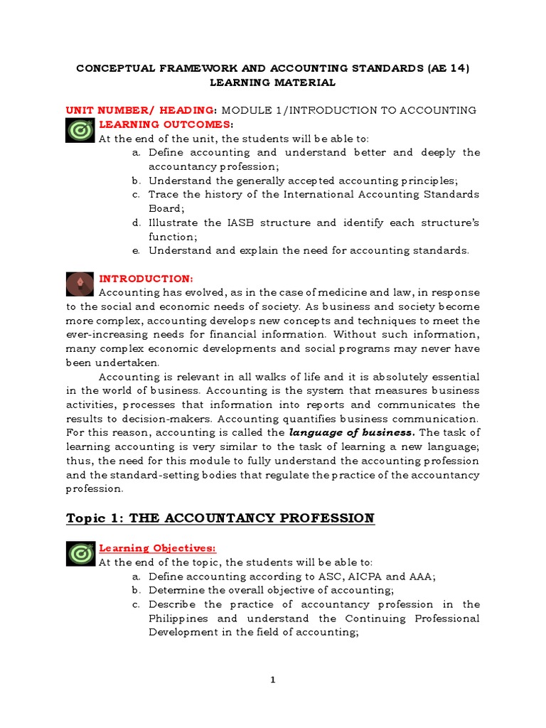Conceptual Framework And Accounting Standards Pdf Accounting