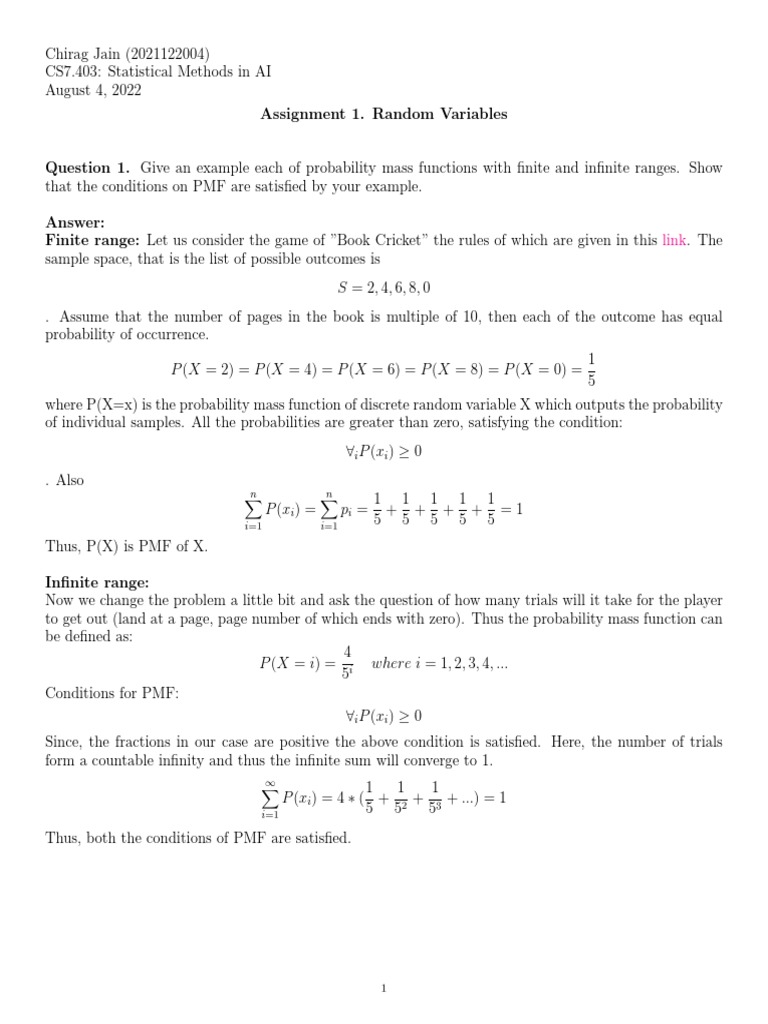 Random Variables | PDF | Normal Distribution | Histogram